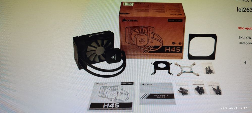 Cooler Cpu Corsair hydro h45 Bucuresti Sectorul 3 • OLX.ro