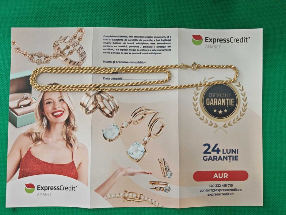 Lant aur 18K 18.53 gr(AG44 Bc2 B:6119.1) Bacau • OLX.ro