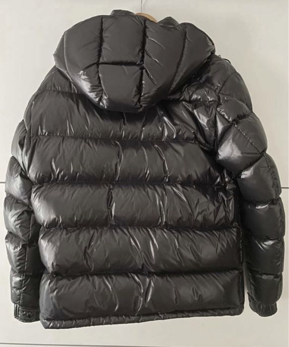 Geaca Moncler Puffer MAYA puf de gasca natural PREMIUM negru lucios ...