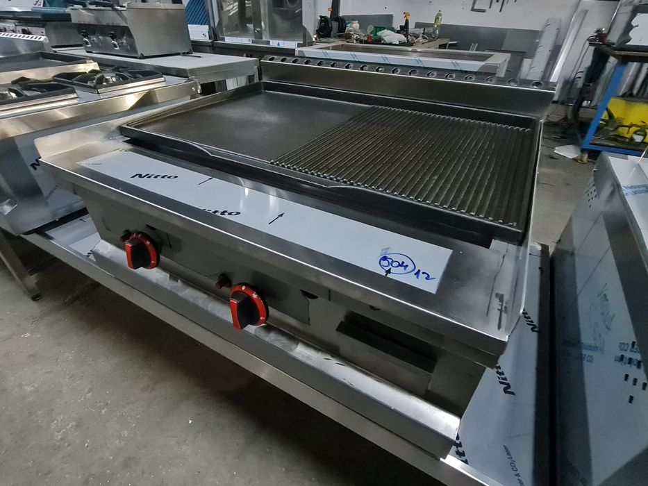 Gratar inox Gaz 80x70 cm / Grill Gaz Striat / Gratar Gaz 1/2D 1/2S ...