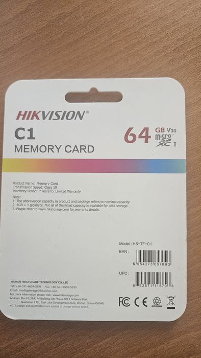 Hikvision SD card 64gb plus MicroSD Adapter гр. София Яворов • OLX.bg