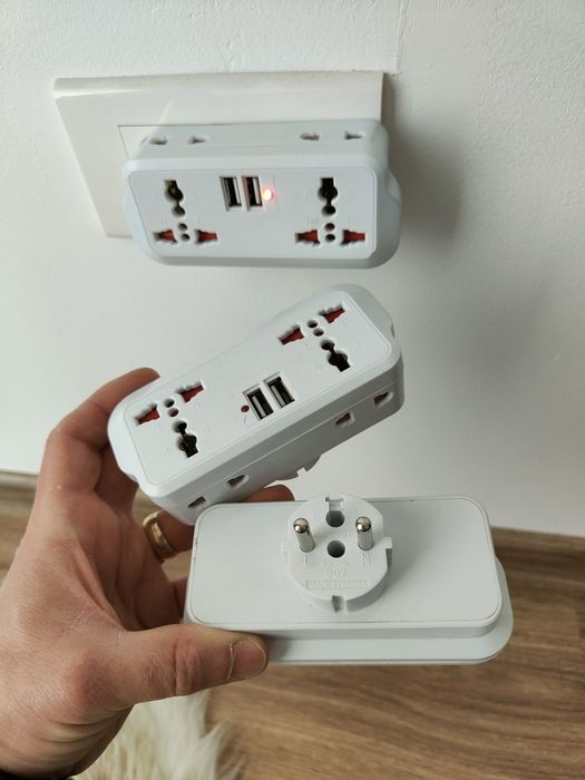 Priza America Europa UK AU US , priza USB port și multiple intrări ...
