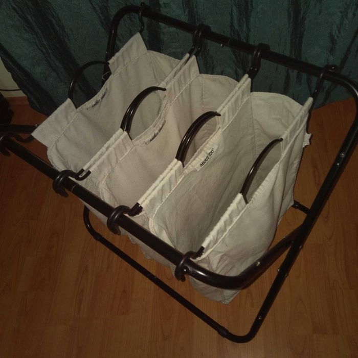 Coș de rufe cu 3 compartimente, pliabil, portabil Floresti • OLX.ro