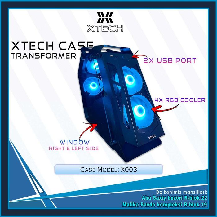 Xtech Transformer case (Модель X003) игровой кейс: 67 у.е. - Комплектующие Ташкент на Olx