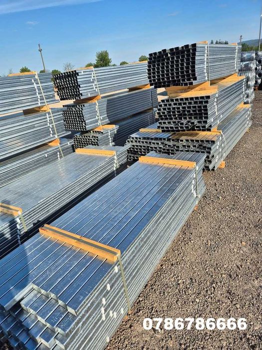 Teava gard zincata NOUA, stalpi gard zincat, teava rectangulara 60X40 ...