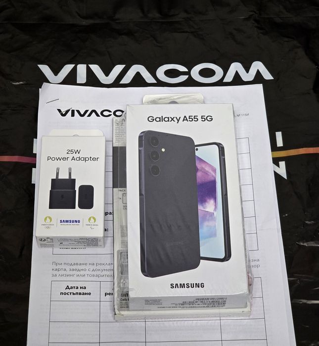 ЗАПЕЧАТАН 128GB Samsung A55 5G Гаранция Vivacom 2026г. Navy / Син гр. София Младост 1 • OLX.bg