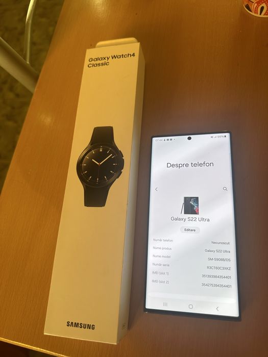 Samsung s22 ultra+samsung galaxy watch 4 clasic Campina • OLX.ro
