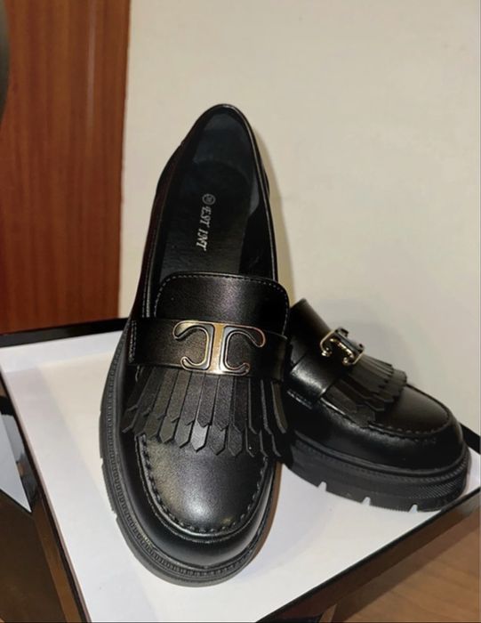 Mocasini negri piele ecologica Baia Mare • OLX.ro