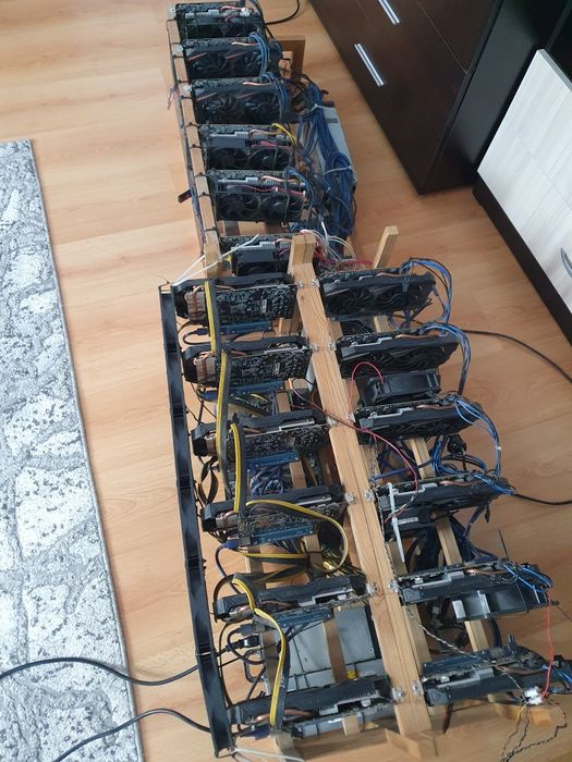 GPU Mining Rig/Крипто копачка 18x p106-100 с. Елешница • OLX.bg
