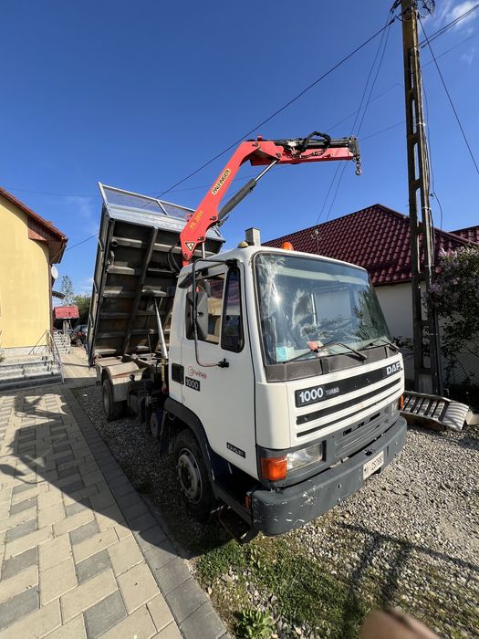 Daf 1000 basculabil trilateral cu macara palfinger Sieu-Sfantu • OLX.ro
