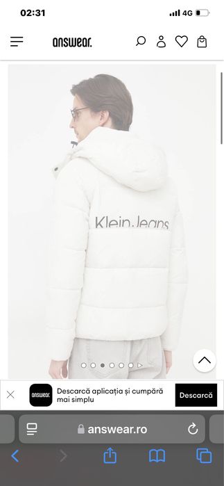 Geaca calvin klein alba marimea m Craiova • OLX.ro