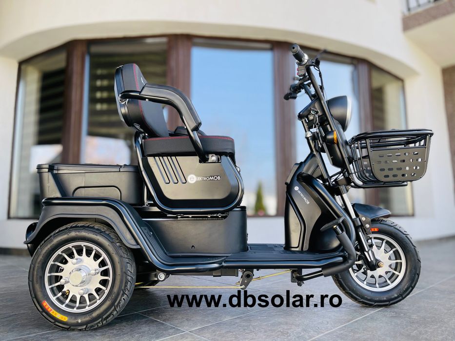 Scuter 650W 3 roti Tricicleta Electrica cu 2 Locuri Baterie 20Ah ‼️ ...