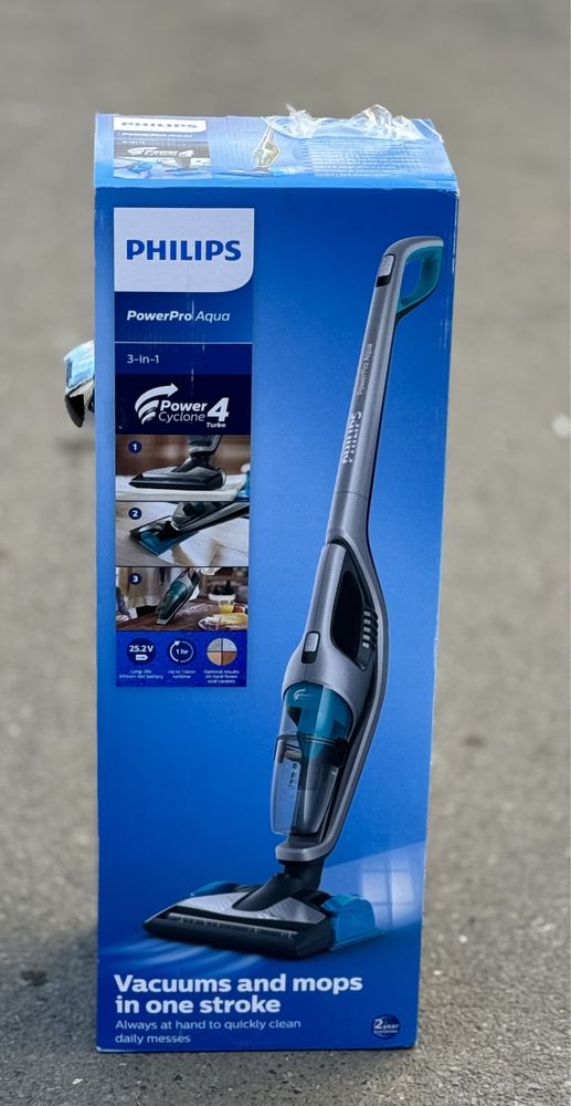 НОВО!!! Вертикална прахосмукачка PHILIPS PowerPro Aqua 3-in-1 гр. Стара ...