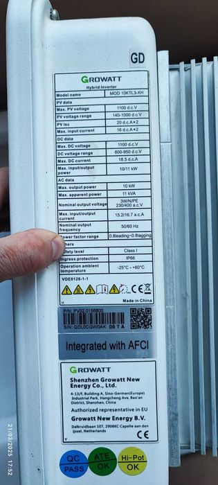 Hybrid Invertor Growatt model 10KTL3-XH 10 Kw trifazat , SmartMeter ...