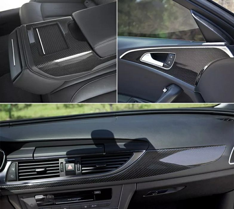 Autocolant negru Carbon - Mat 3D, Folina,bubblefree, rolă 10cm X 10 M ...