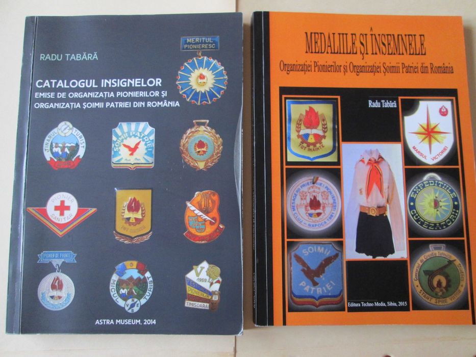 Carte Catalog, Insigne si Medalii de Pionieri, Radu Tabara. Vol. 1 + 2 ...