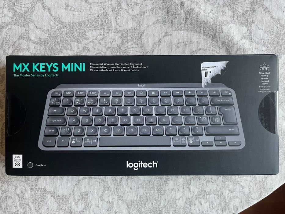 Безжична клавиатура Logitech MX Keys Mini GRAPHITE - UK гр. София в.з ...