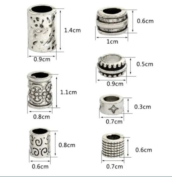 Inel rune barba pentru barbati par femei bijuterie stil viking cu bead ...