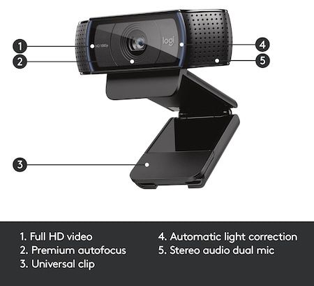 НОВО!!! Web камера Logitech HD Pro C920, Fulll HD, Черна гр. Стара ...