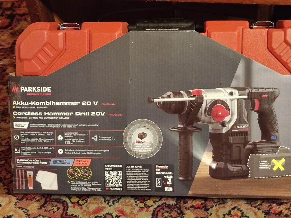 Нов акумулаторен перфоратор Parkside Performance 20v гр. София Люлин 10 ...