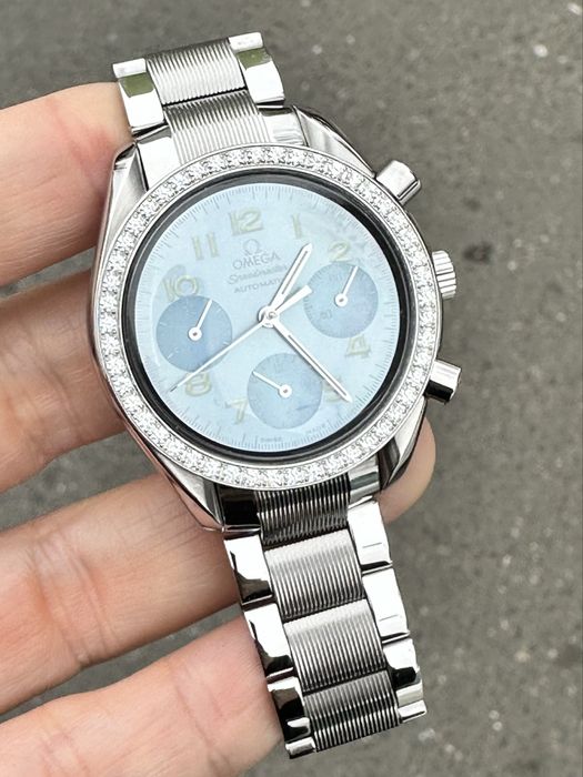 Omega Speedmaster Otel Chronograph Bezel Diamamte Fabrică MOP Dial Cluj ...