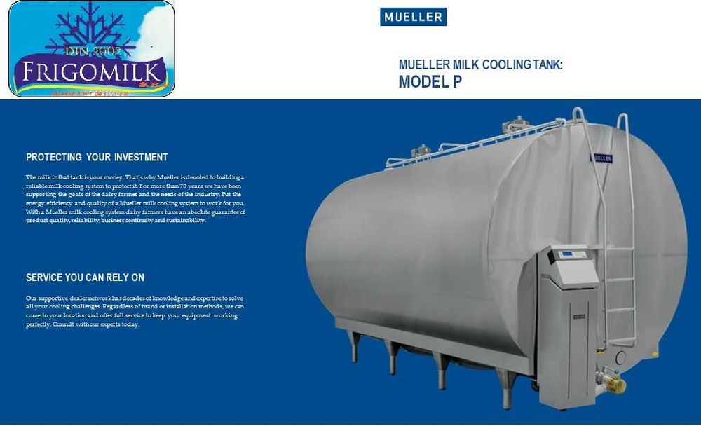 Tanc lapte MUELLER NOU sau SH , tip orizontal sau silo tanc vertical ...