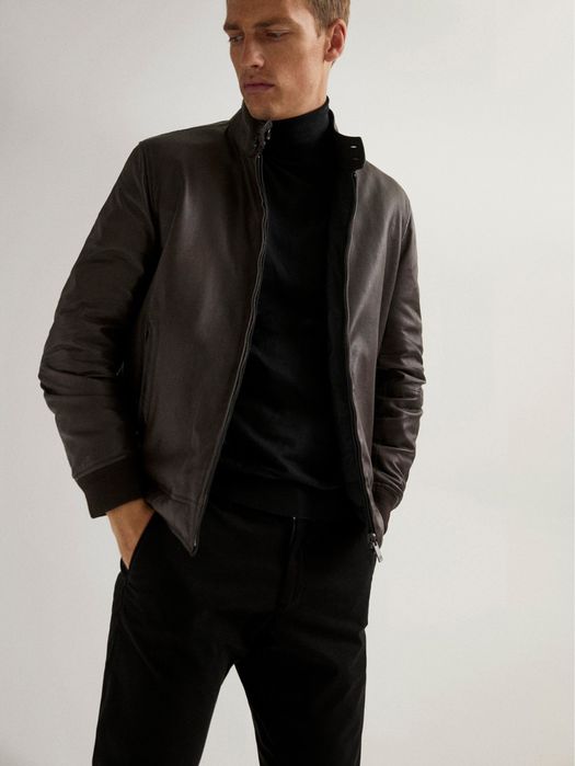 Geaca din piele Massimo Dutti, reversibila Iasi • OLX.ro