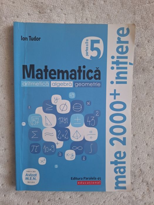 Carte Matematica clasa 5 partea 1 + 2 Bucuresti Sectorul 6 • OLX.ro
