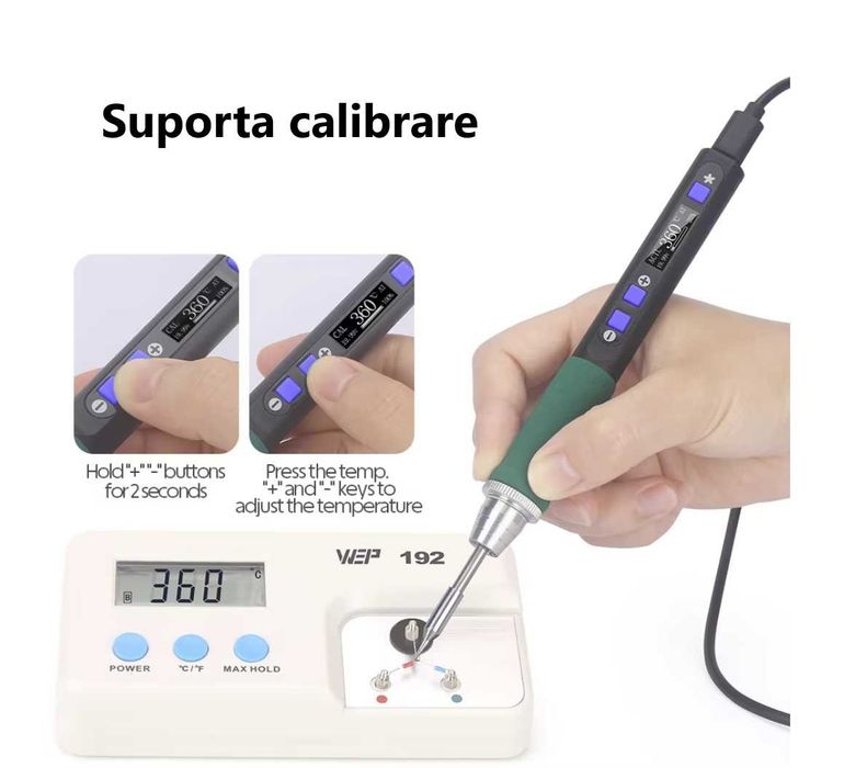 Letcon portabil profesional cu varfuri C235 JBC si port USB C Floresti ...