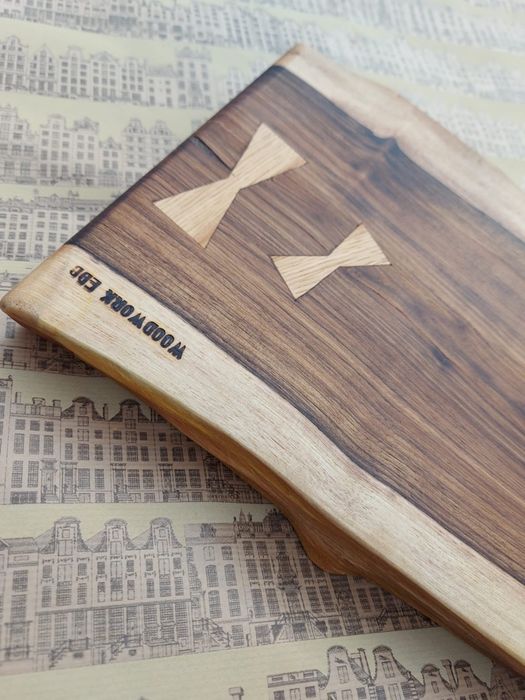 Tocatoare bucatarie, tocator lemn de nuc platou decorativ, rustic ...