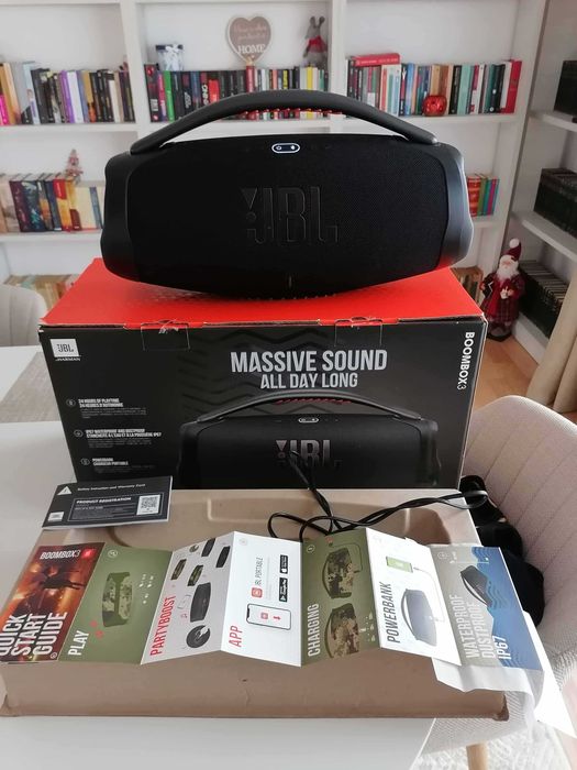 JBL Boombox 3 180W, Bluetooth, Autonomie 24H 3D Dolby Atmos IP67 Negru Orastie • OLX.ro