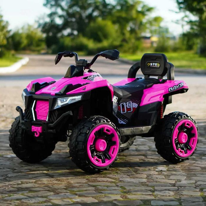 ATV electric pentru copii 4x4 SuperOffroad V2, 2 locuri, 180W 12V ROZ ...