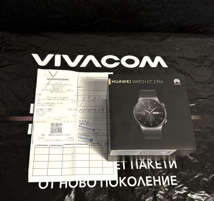 46mm Huawei watch GT 2 Pro Vivacom Гаранция 2023г. GT2 Black / Черен гр. София Младост 1 • OLX.bg
