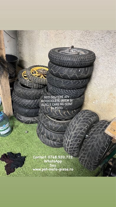 Roti Cauciucuri Jante Scuter Atv Motocicleta Potlogi • OLX.ro