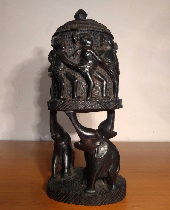 Statueta tribala africana Yoruba |abanos sculptat| Veche si RARA ...