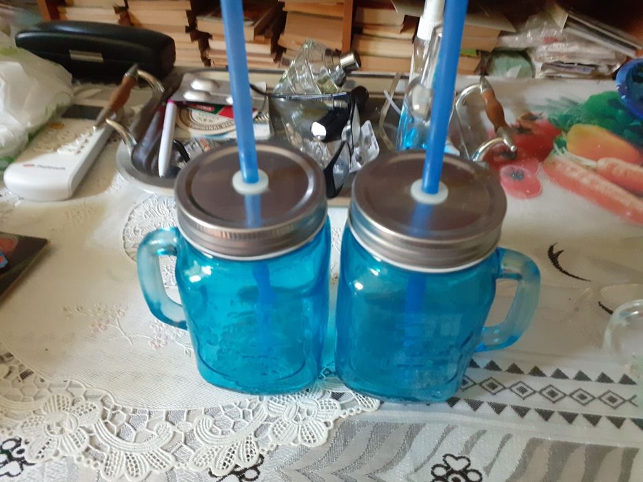 Set 2 borcanase de citronada, 2 căni propolis C.si 1 pahar pepsi ...