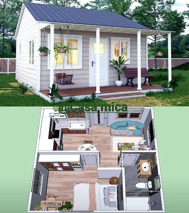 Case pe structura metalica, din panouri sandwich,case mobile modulare ...