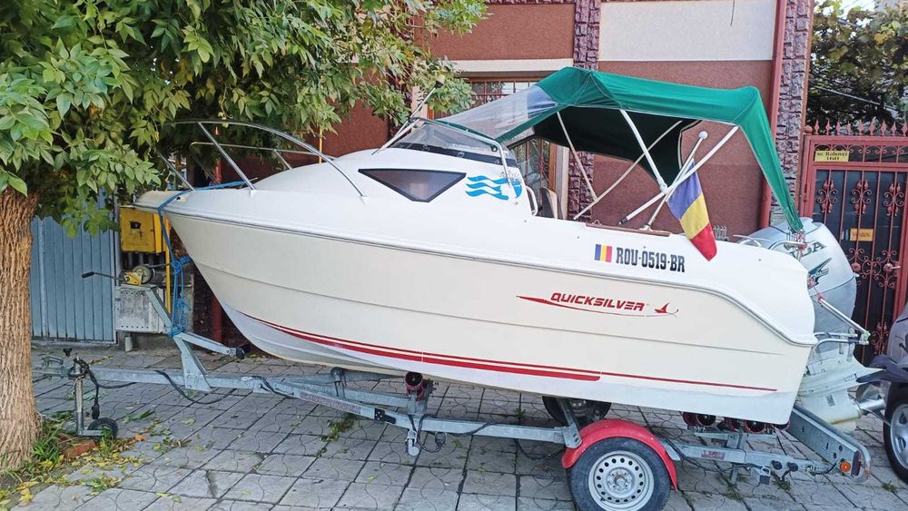 Barca QUICKSILVER 460 cu motor HONDA 75 CP Inmatriculata Braila • OLX.ro
