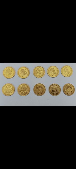 Vând lot 10 monede aur de 1 Ducat 1915 Franz Joseph Deva • OLX.ro