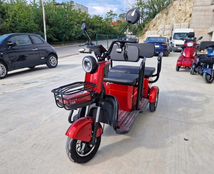 Triciclu electric 2 locuri cu bena FARA PERMIS 1200w32ah NOU -27% ...