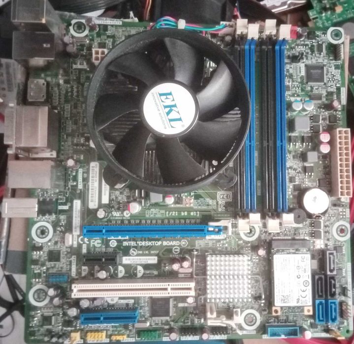 Intel 1155 mATX DQ77MK Shield+CPU i5-2400 Quad+Cooler RAM 8GB Bucuresti ...