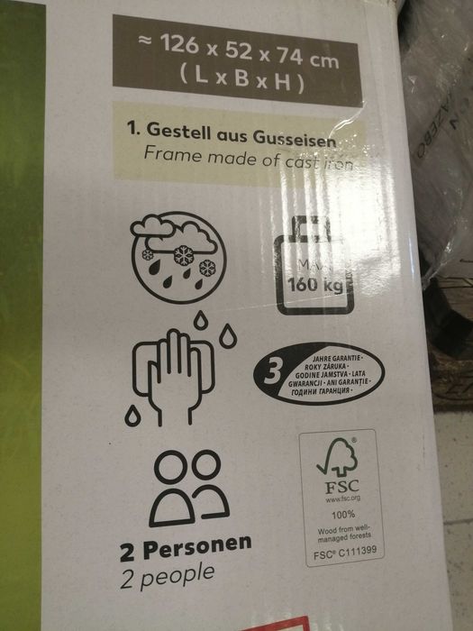 Banca din Lemn si PVC cu Cadru din Fier, 126*52*74 cm, NOUA 369 Lei ...