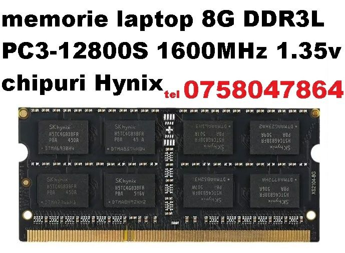 Memorii Laptop DDR3L 8Gb PC3L-12800s 1.35v sodimm Timisoara • OLX.ro