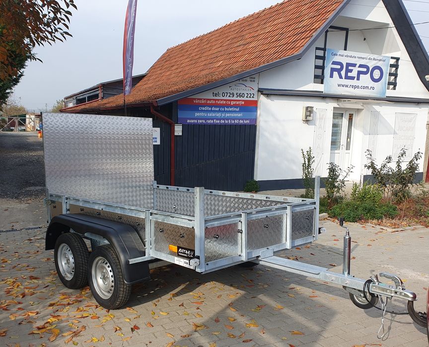 Remorca Rotaru Trailers M3 tandem cu Rampa Atv Moto Zimandu Nou • OLX.ro