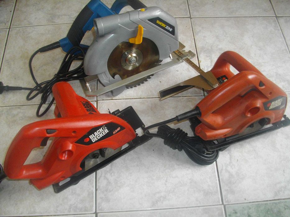 ЗА ЧАСТИ/ЗА РЕМОНТ-Black Decker/WORKZONE-710W/1500W-Ръчен Циркуляр гр ...