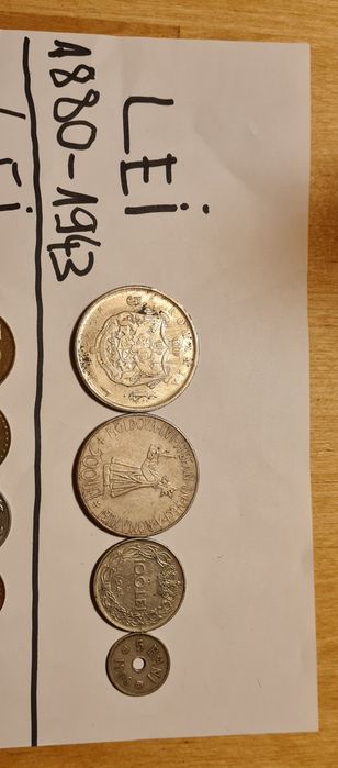 Monede vechi romanesti, straine: turcesti, elvetiene, slovace, etc ...