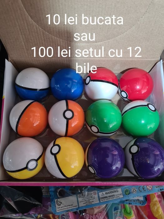 Set 12 mingi pokemon, pokeminge Afumati • OLX.ro
