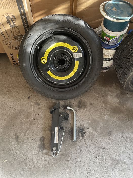 Roata rezerva slim VW tiguan R18 butuc 57.1 inclus cric si coarba ...