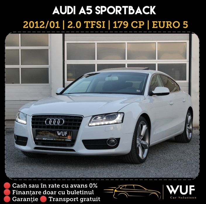 Audi A5 Sportback | 2.0 TFSI | 179 CP | EURO 5 | 2012 Zalau • OLX.ro