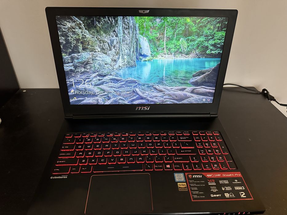 Laptop gaming MSI GS 63 Stealth Pro VR | procesor i7 | nvidia 1060 6gb ...